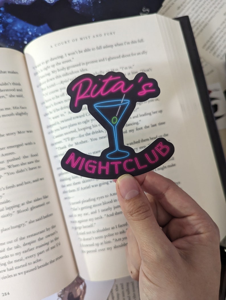 Rita's Nightclub Neon Sign ACOTAR Waterproof Sticker | Officially ...