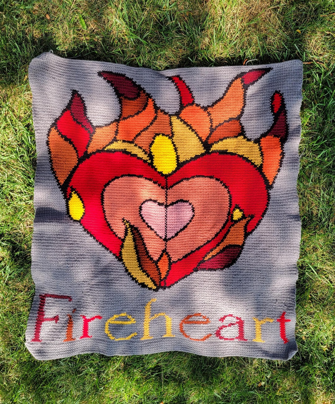 Fireheart Crochet Graphghan Pattern: Bookish Tapestry Blanket (PDF ...