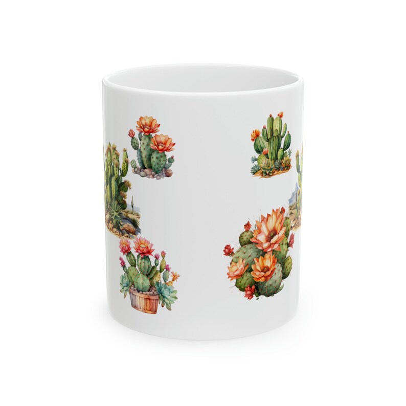 Cactus Mug Minimalist Cactus Art Cactus Plant Desert Plant Gift Cute ...