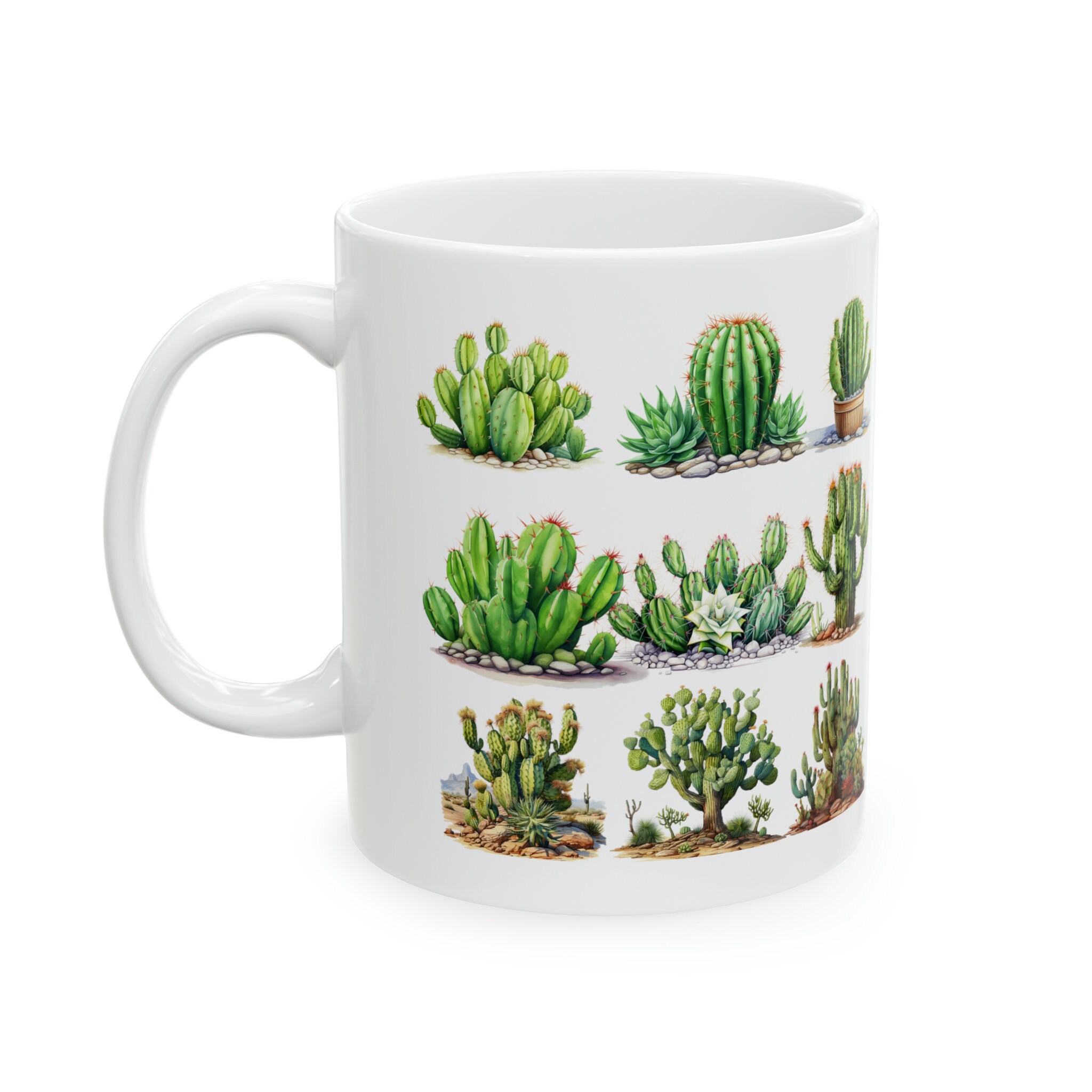 Cactus Mug 11oz Ceramic Mug Cactus Plant Lover Mug Minimalist Cactus ...