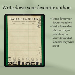 Wizarding Fanfic Journal - Reading Log - Etsy