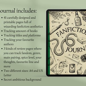 Wizarding Fanfic Journal - Reading Log - Etsy