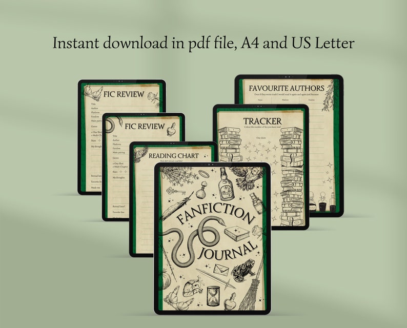 Wizarding Fanfic Journal - Reading Log - Etsy