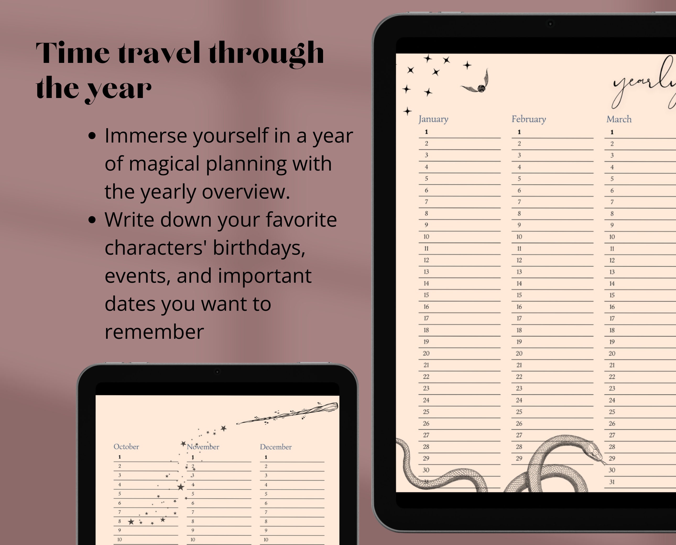 Printable Undated Weekly Wizarding Fanfiction Fanfic Planner - Etsy