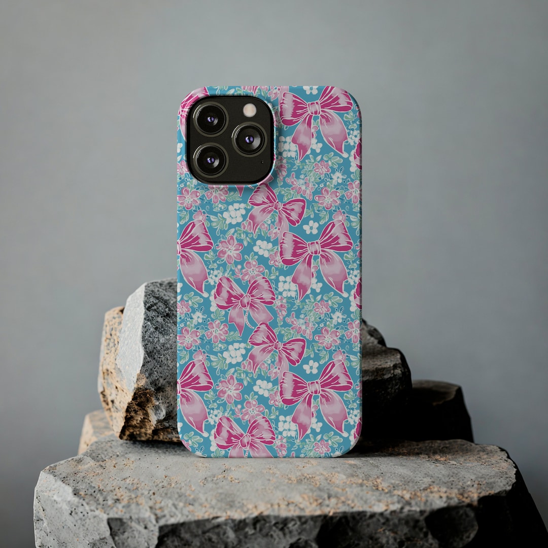 Flower and Bow Coquette Phone Case | Flower Spring Aesthetic Cover ...