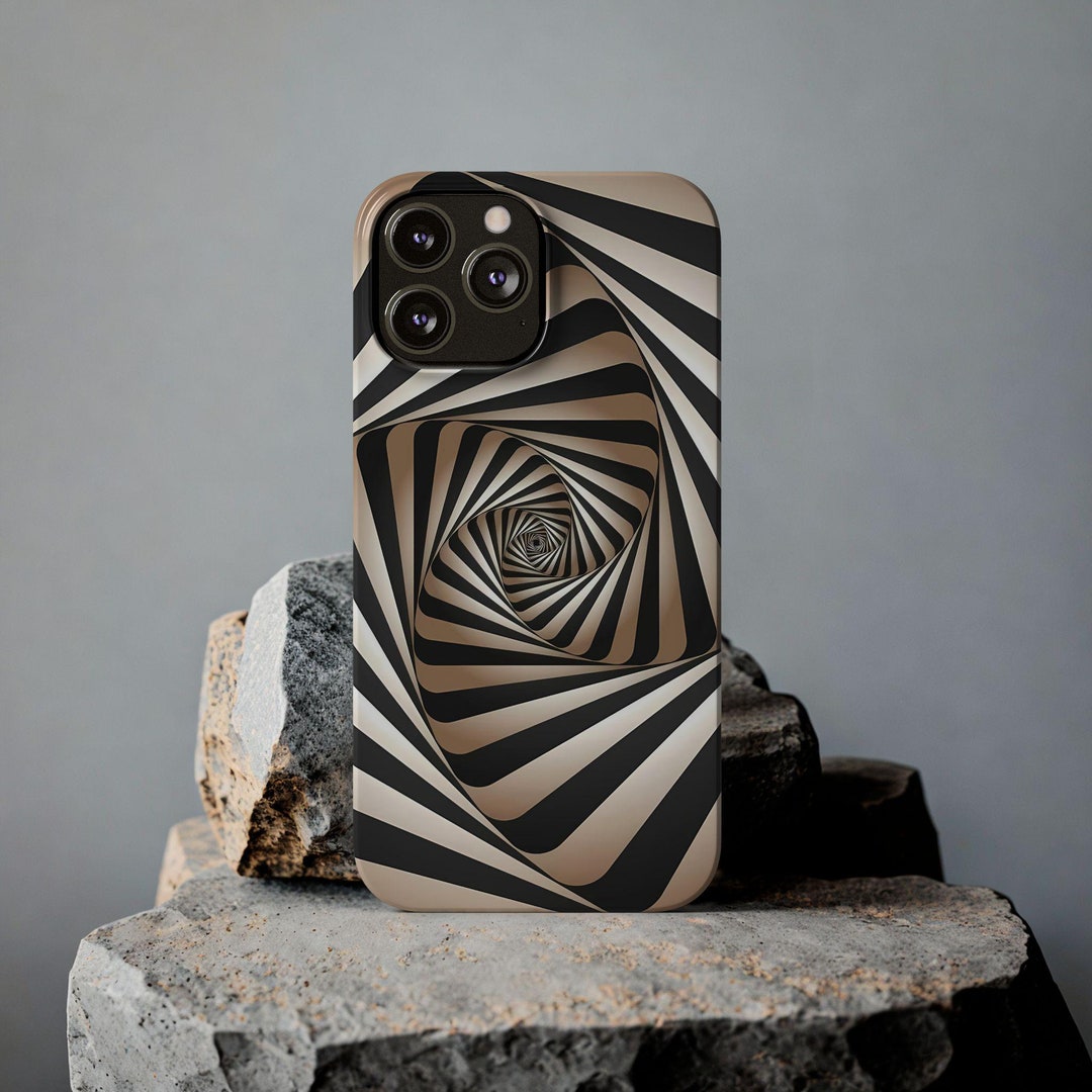 Swirl 3D Effect Phone Case: Optical Illusion Design - Etsy