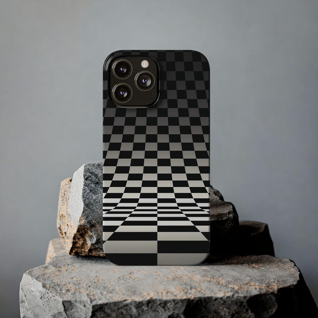 3d Illusion of Depth Black and White Floor Phone Case | iPhone 13 14 15 ...