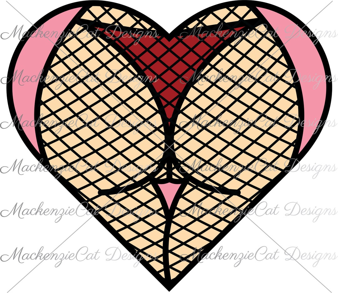 Pink Heart Butt - Red Thong - Fishnets - PNG Digital Download - Etsy