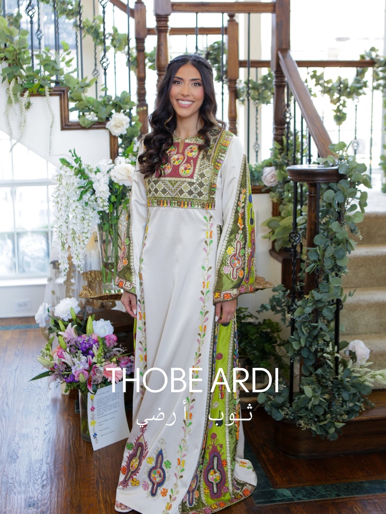 Handmade Palestinian Embroidered Thobe | Tatreez Dress | Henna Night ...
