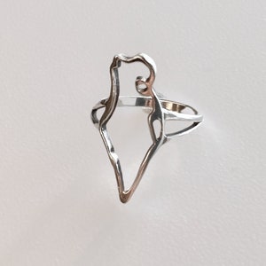 Palestine Map Ring | Palestine Country Ring | Silver Palestine Ring ...