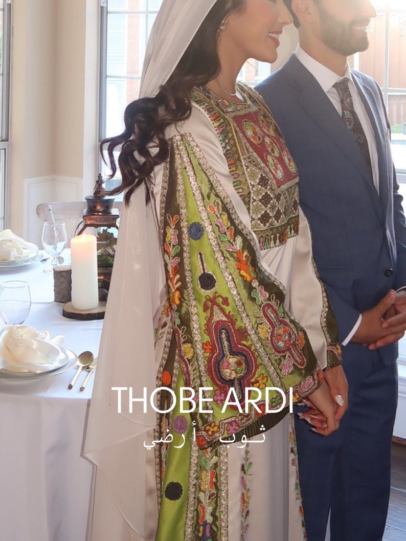 Handmade Palestinian Embroidered Thobe | Tatreez Dress | Henna Night ...