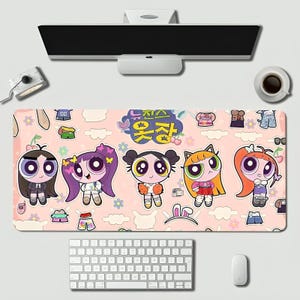 Newjeans Powerpuff Girls Mouse Pad Get up Right Now Era K-pop Desk Pad ...