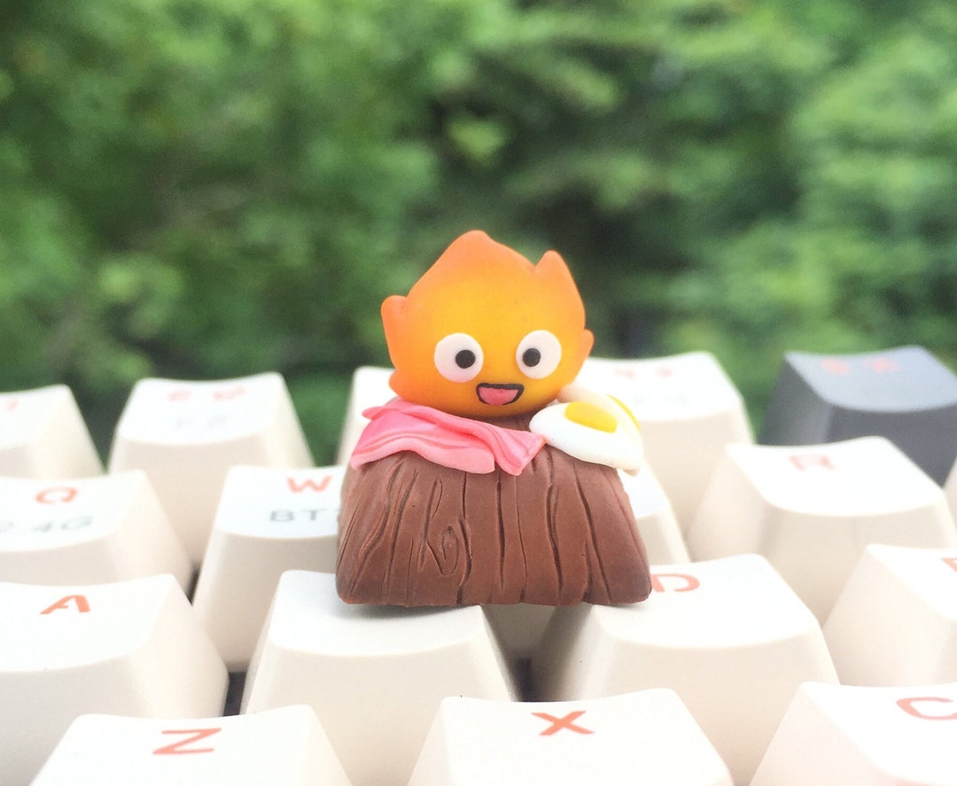 Demon Fire Clay Handmade Artisan Keycap Howl Castle Keycap - Etsy