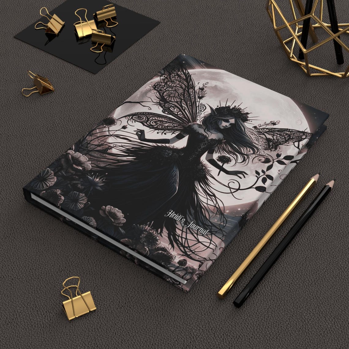 Gothic Fairy Journal Notebook Custom Planner Notebook Hardcover Book ...
