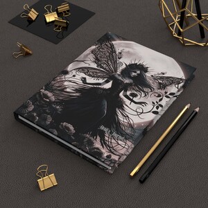 Gothic Fairy Journal Notebook Custom Planner Notebook Hardcover Book ...