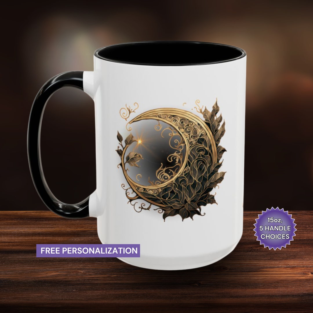 Celestial Mug Crescent Moon Mug Magic Moon Gift Mug Celestial Decor ...