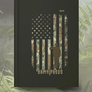 Proud Army US Army Gifts American Flag Gift for Military Journal ...