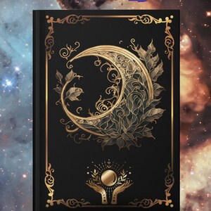 Crescent Moon Book Magic Moon Journal Notebook Personal Gratitude ...