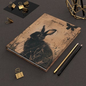 Whimsigoth Retro Goth Bunny Journal Dark Gothic Notebook Journal ...