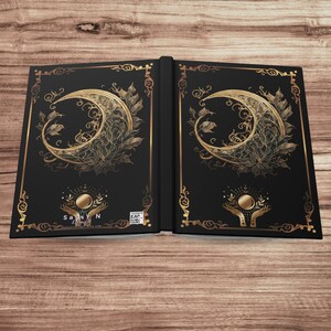 Crescent Moon Book Magic Moon Journal Notebook Personal Gratitude ...