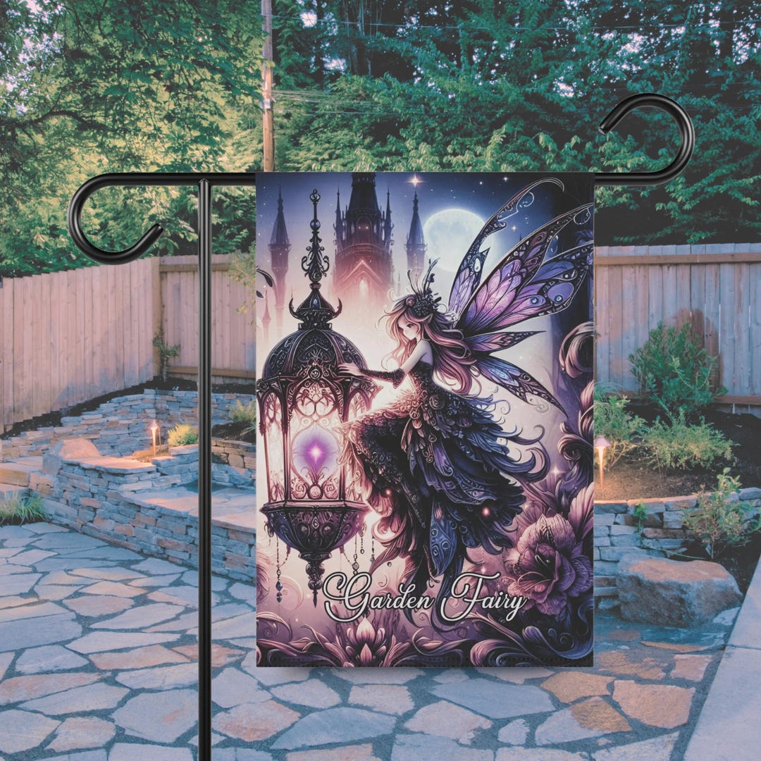 Flag Banner Garden Fairy Magic Fairycore Welcome Sign Garden ...