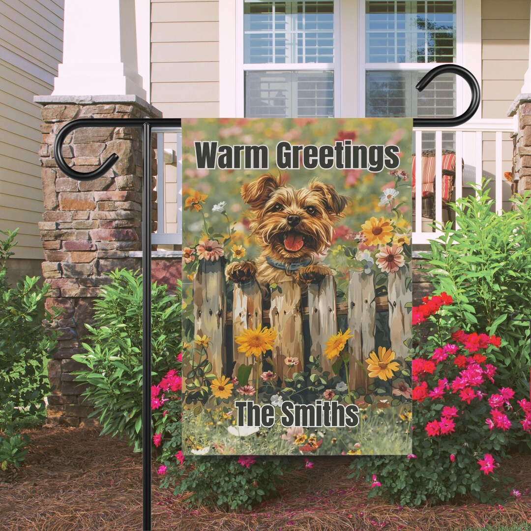 Personalized Dog Sign Flag Welcome Sign Garden Flag Yard Sign Custom ...