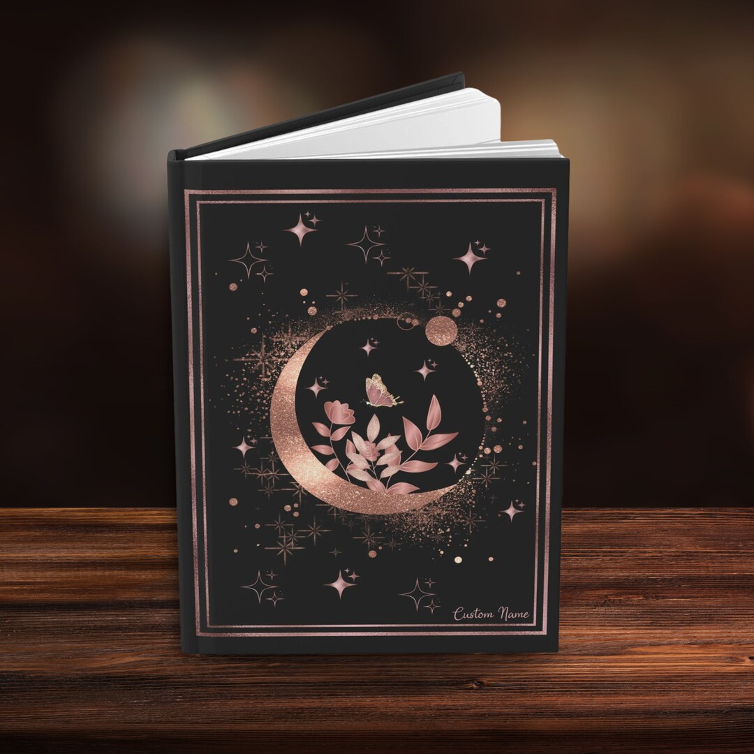 Celestial Notebook Crescent Moon Book Magic Moon Journal Notebook Personal Gratitude Journal ...