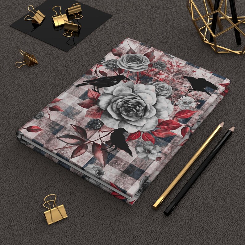 Gothic Raven Flowers Dark Academia Gothic Notebook Gothic Journal Gift ...