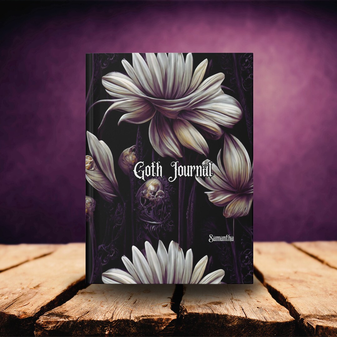 Goth Journal Goth Floral Journal Whimsigoth Dark Aesthetic Notebook ...