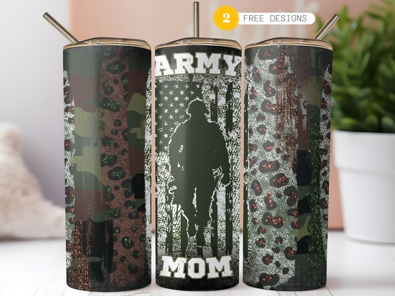 Army Mom Tumbler Wrap: Camo Sublimation Design (digital Download) - Etsy