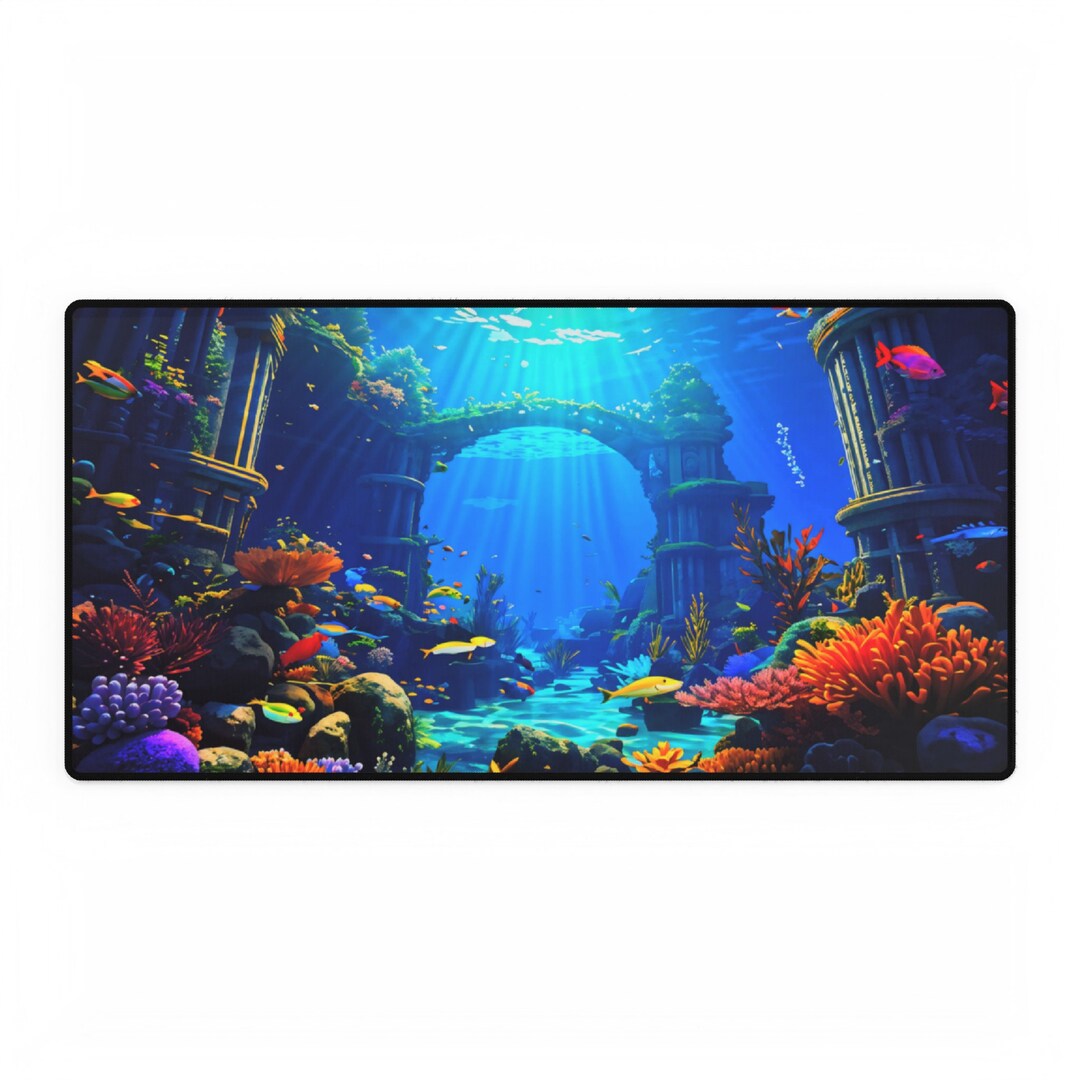 Underwater Atlantis Desk Mat - Etsy