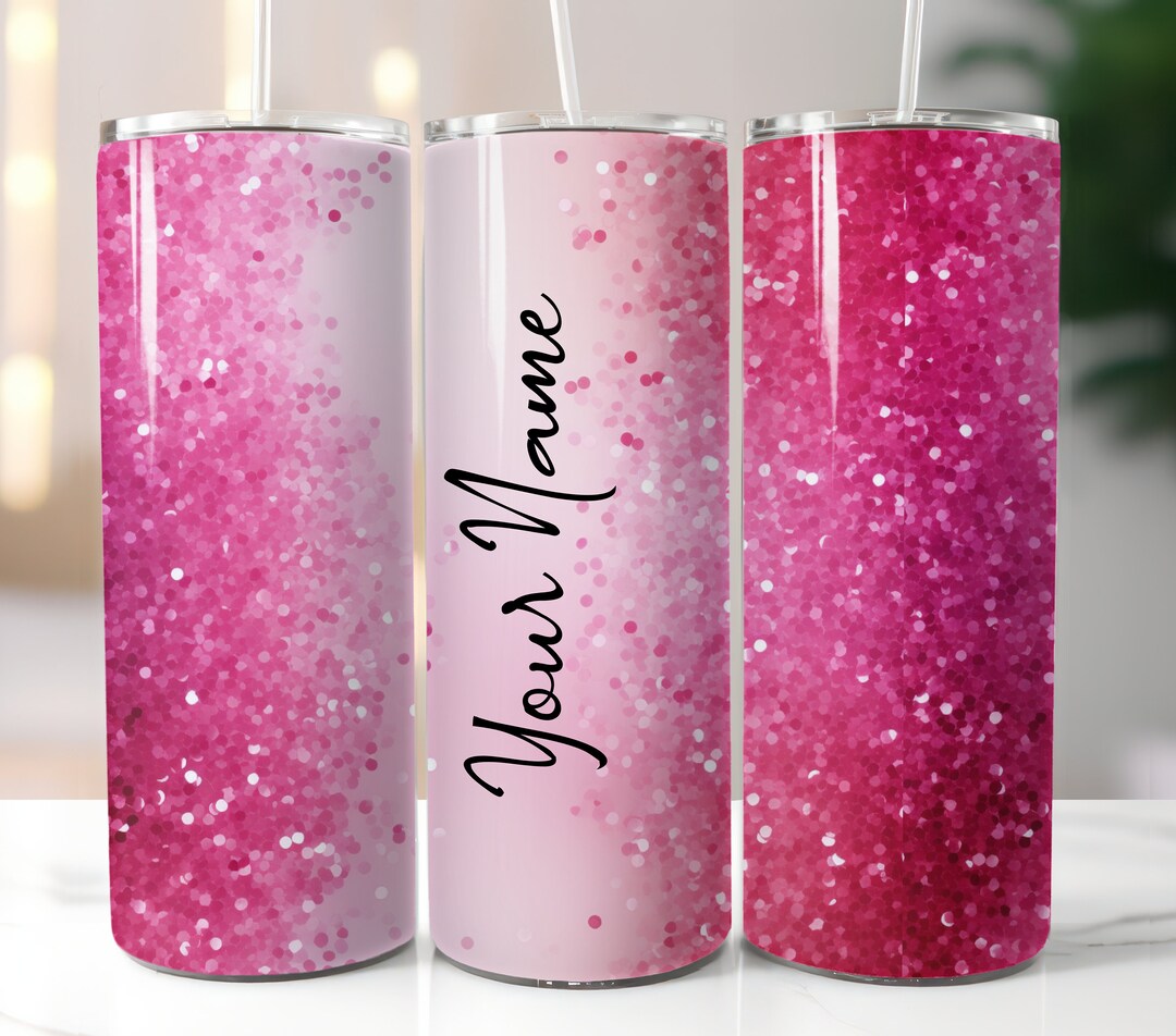 Add Your Name 20 Oz Skinny Tumbler Sublimation Designs PNG File Digital ...