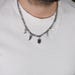 Custom Charm Necklace for Men, Personalized Jewelry Men, Silver Chain ...