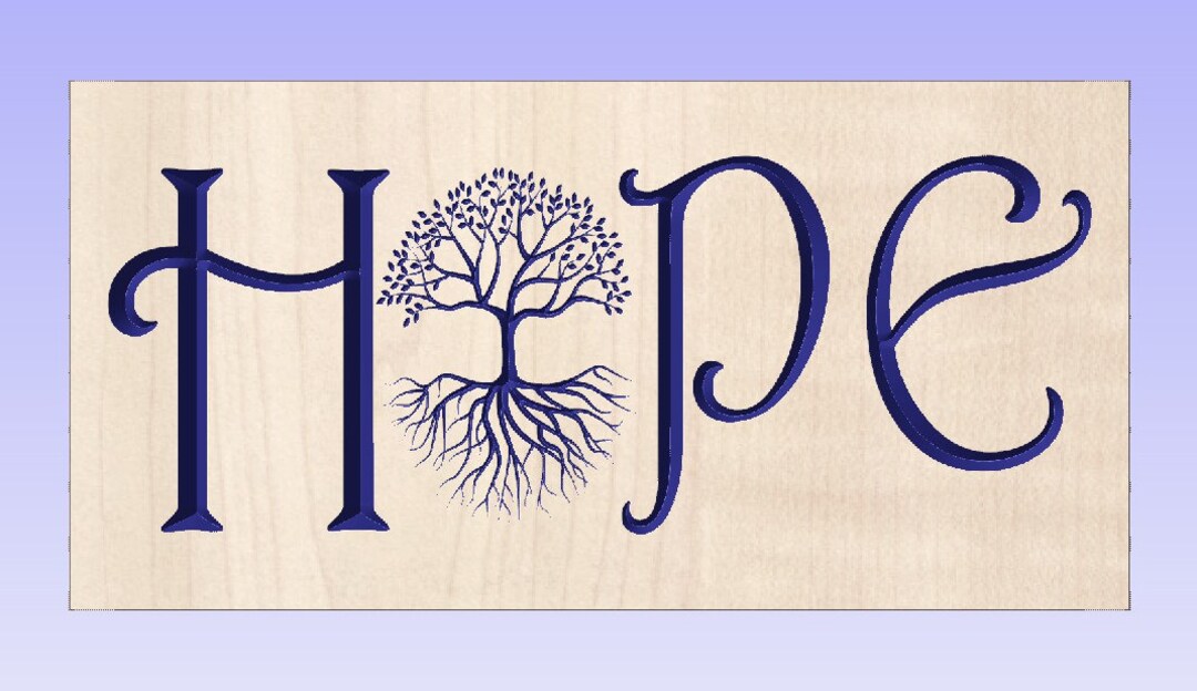 Hope With Tree of Life CRV File Vcarve - Etsy