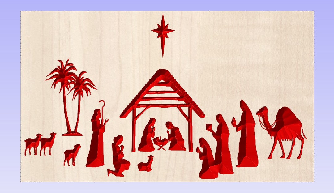 Christmas Nativity CRV File Vcarve - Etsy UK