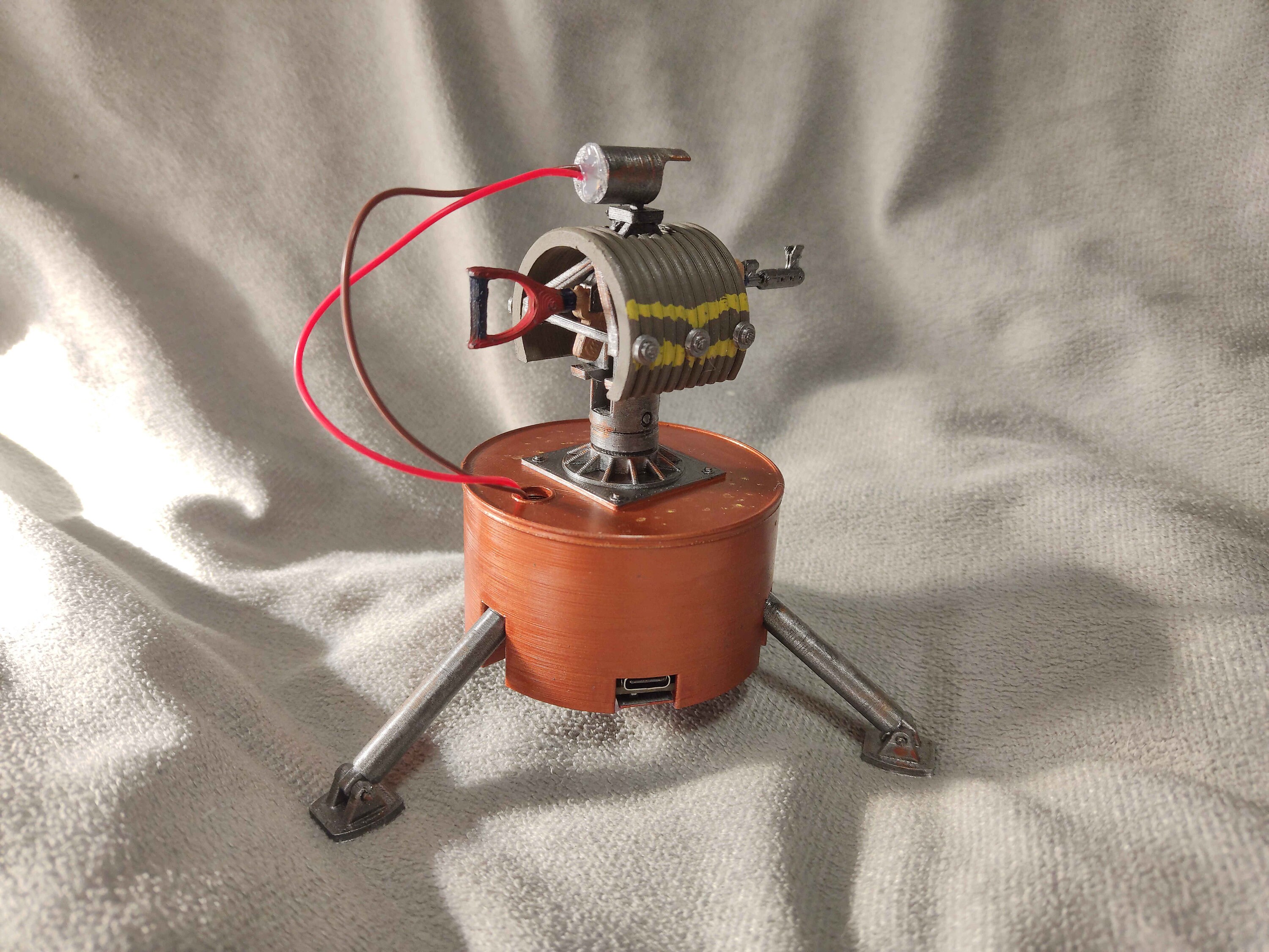 Painted Moving Rust 3D Printed Auto-turret USB C - Etsy