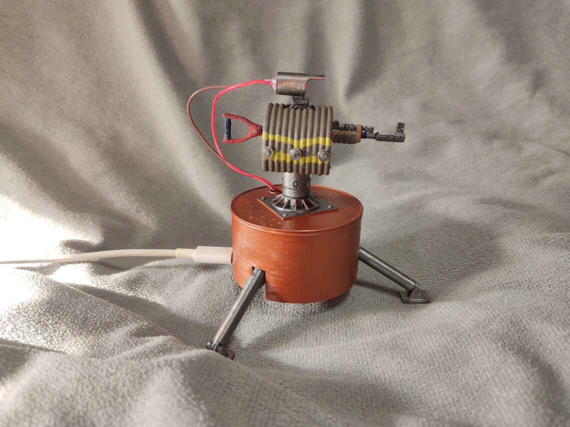 Painted Moving Rust 3D Printed Auto-turret USB C - Etsy