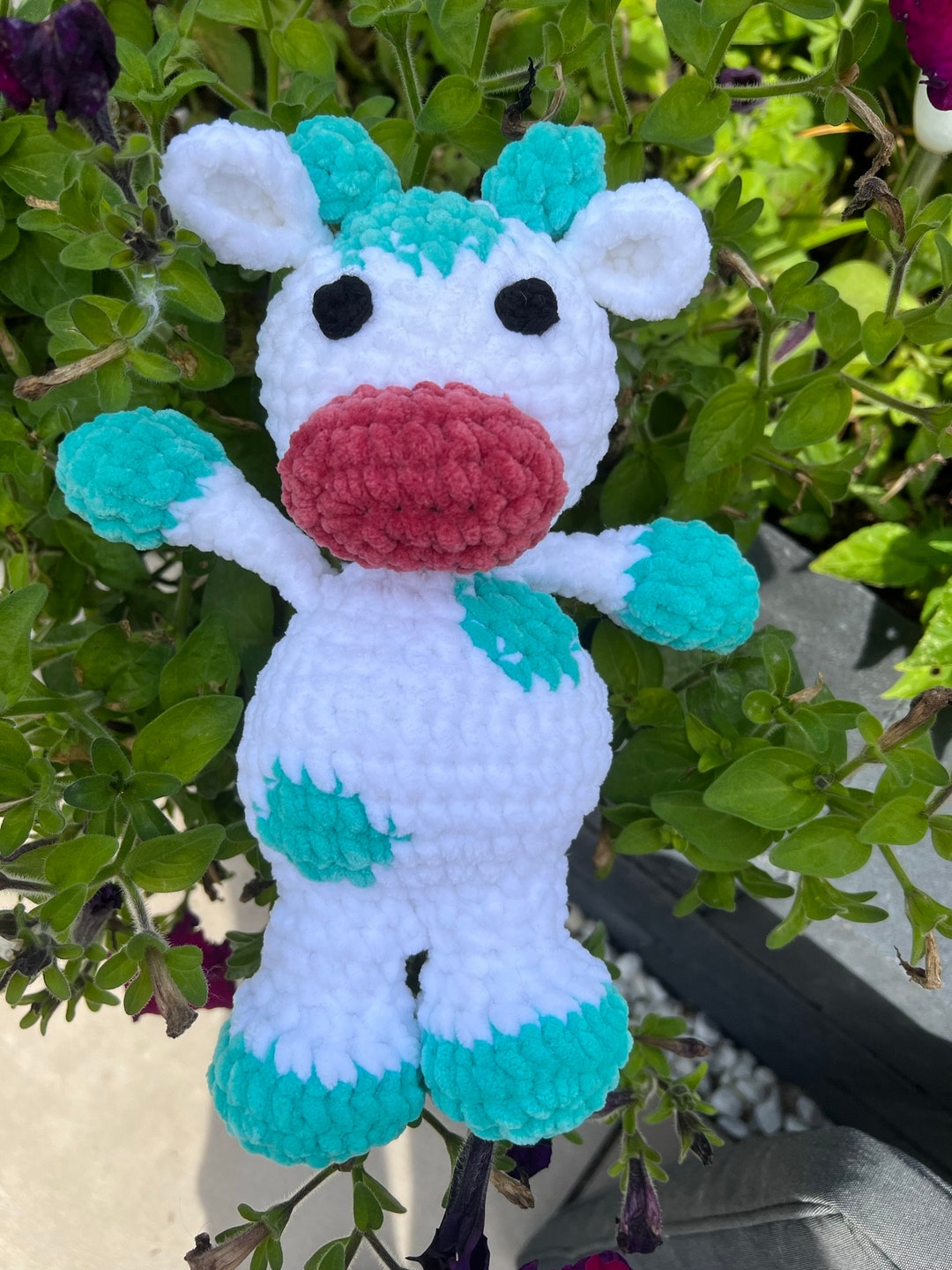 Crochet Light Blue Cow Crochet Light Blue Cow - Etsy