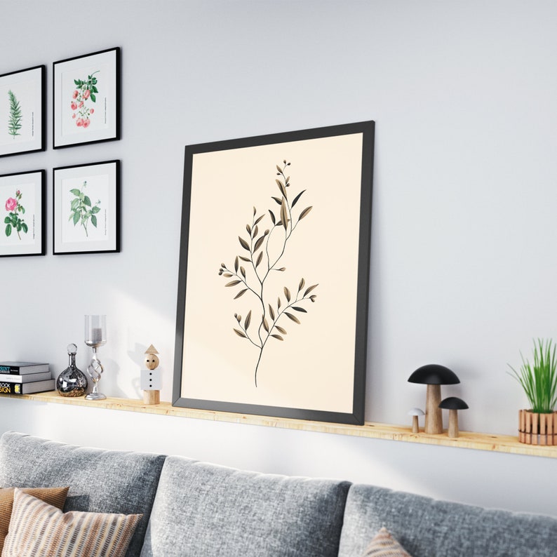 Set of 3 Neutral Wall Prints, Neutral Botanical Wall Prints, Plant Wall ...