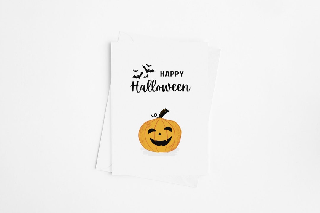Printable Halloween Card, Pumpkin Card, Greeting Cards, Jacko Lantern ...