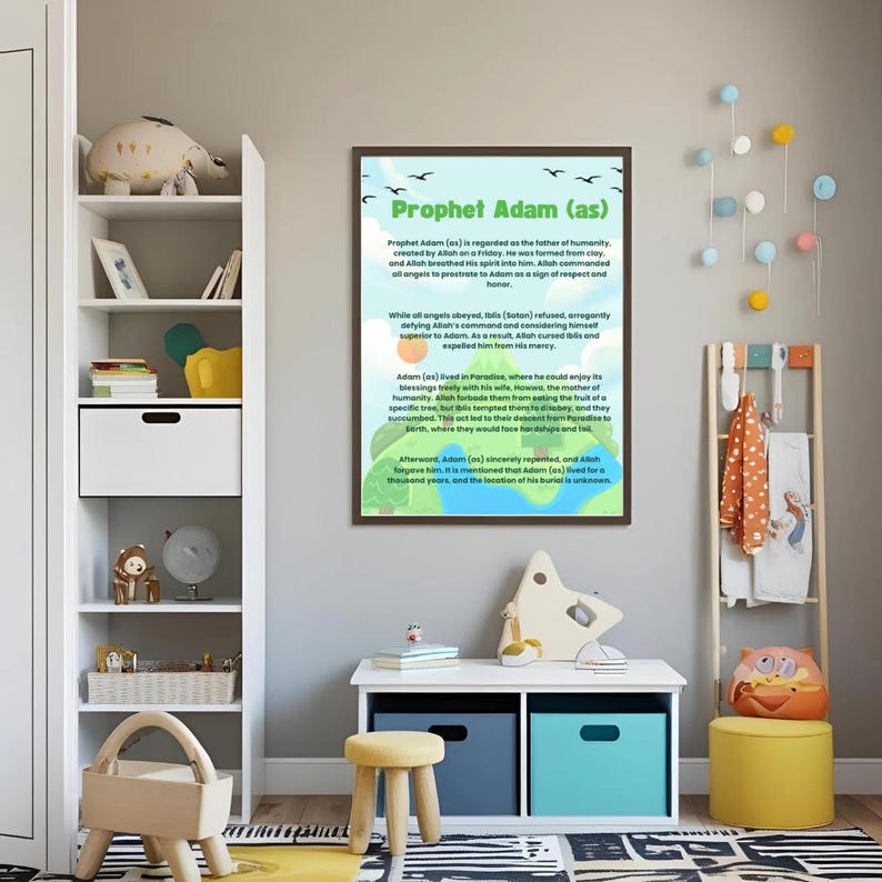 Islamic Poster on Prophet Adam Pdf Printable - Etsy