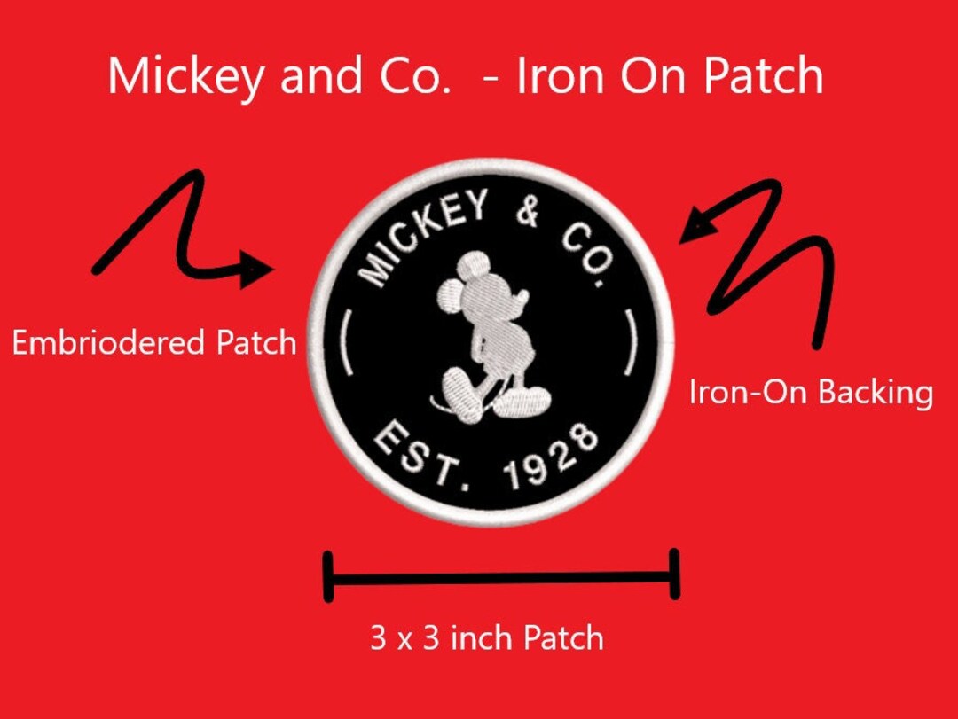 Mickey Embroidered Iron on Patch Vintage Mickey Patch - Etsy