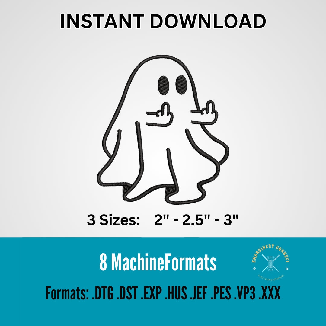 FU Ghost Machine Embroidery Design: Spooky Halloween (digital Download ...
