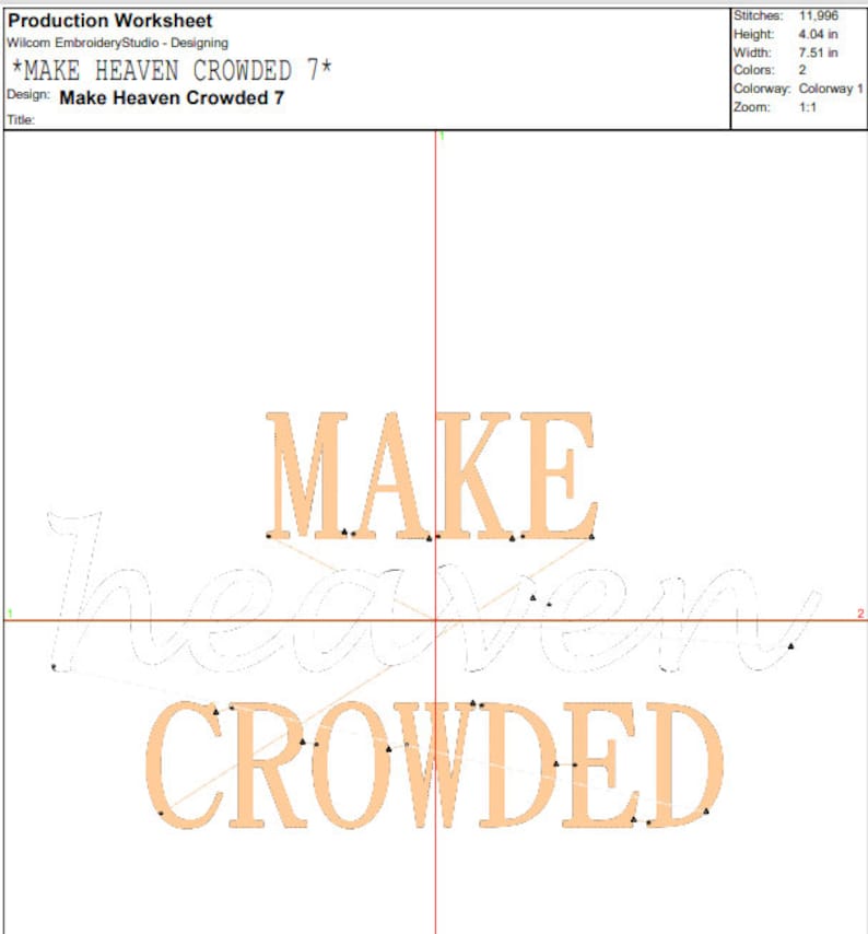 Make Heaven Crowded Embroidery Design: Christian Embroidery File ...