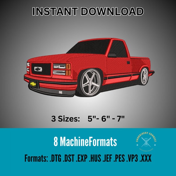 Embroidery Chevy File - Etsy