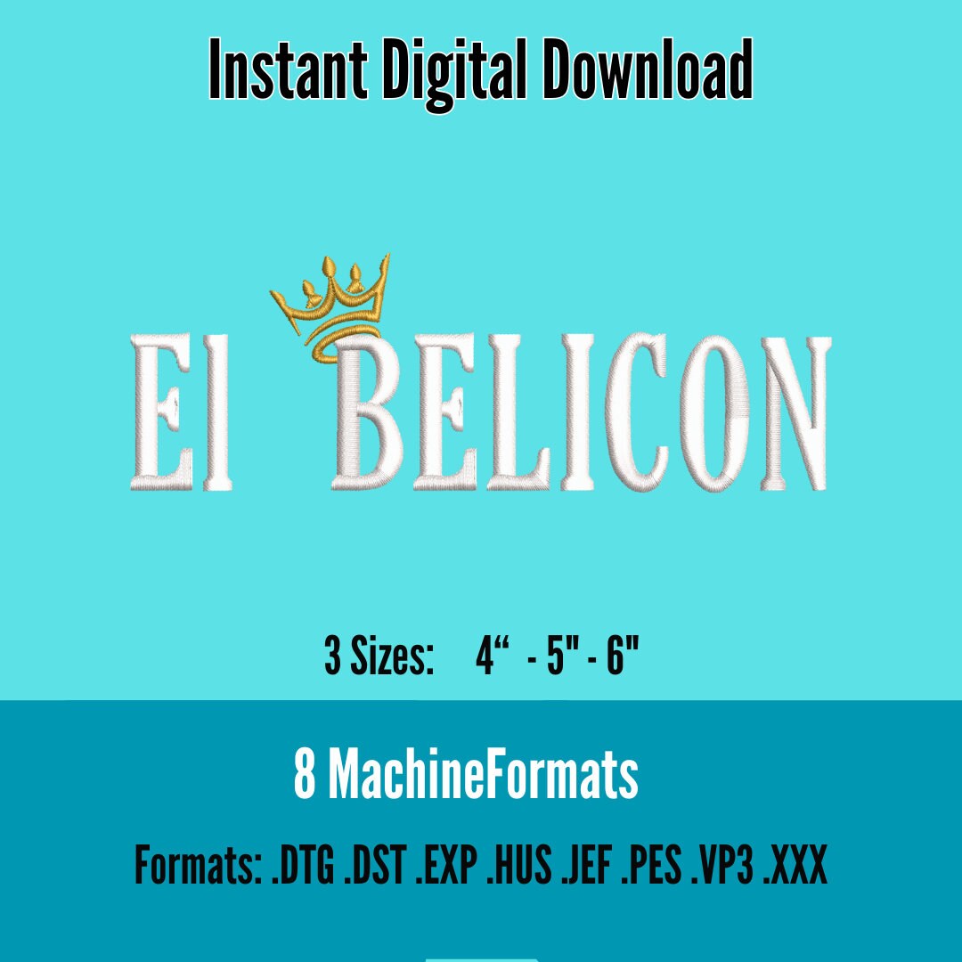 El Belicon Embroidery File. Archivo De Bordar, Machine Embroidery ...