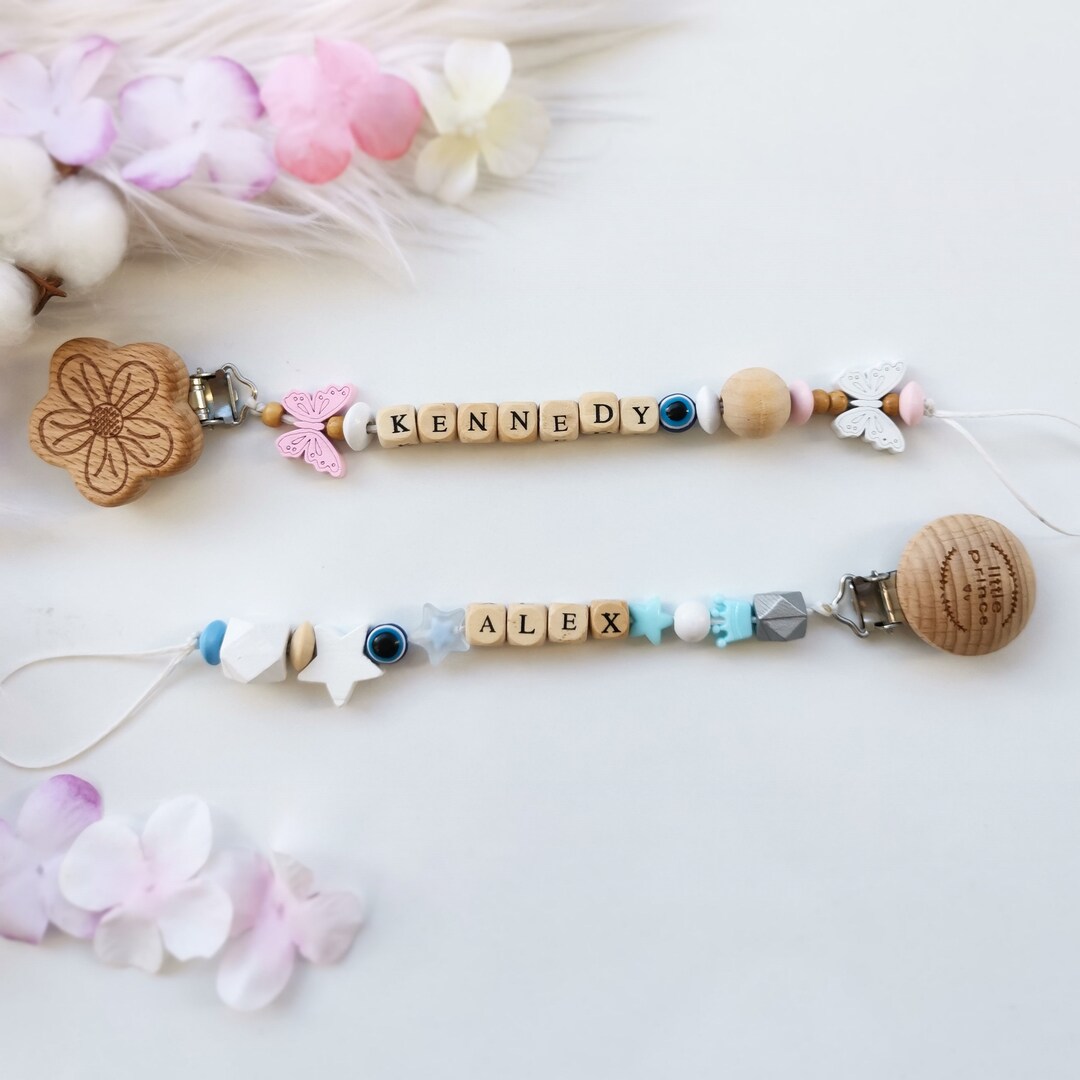 Best Seller, Personalised Dummy Chain, Pacifier Holder, Dummy Holder ...