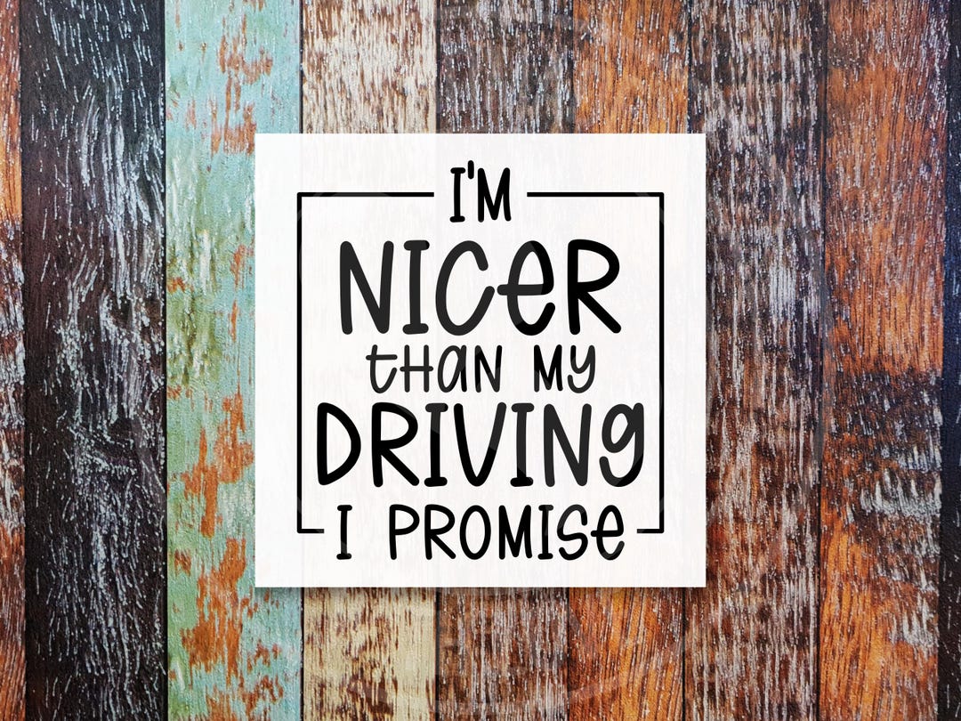 Funny Driving Vinyl Decal for Car, Nicer Than My Driving, Bumper ...