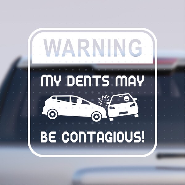 Funny Car Dent Decals - Etsy UK
