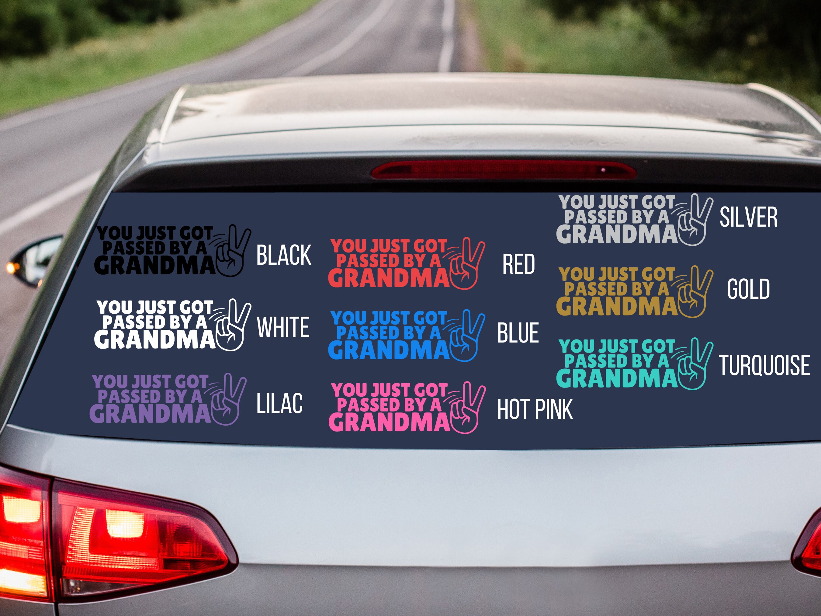 Funny Car Decal: 'passed by Grandma' Vinyl Sticker Gift for Nana or Mom ...